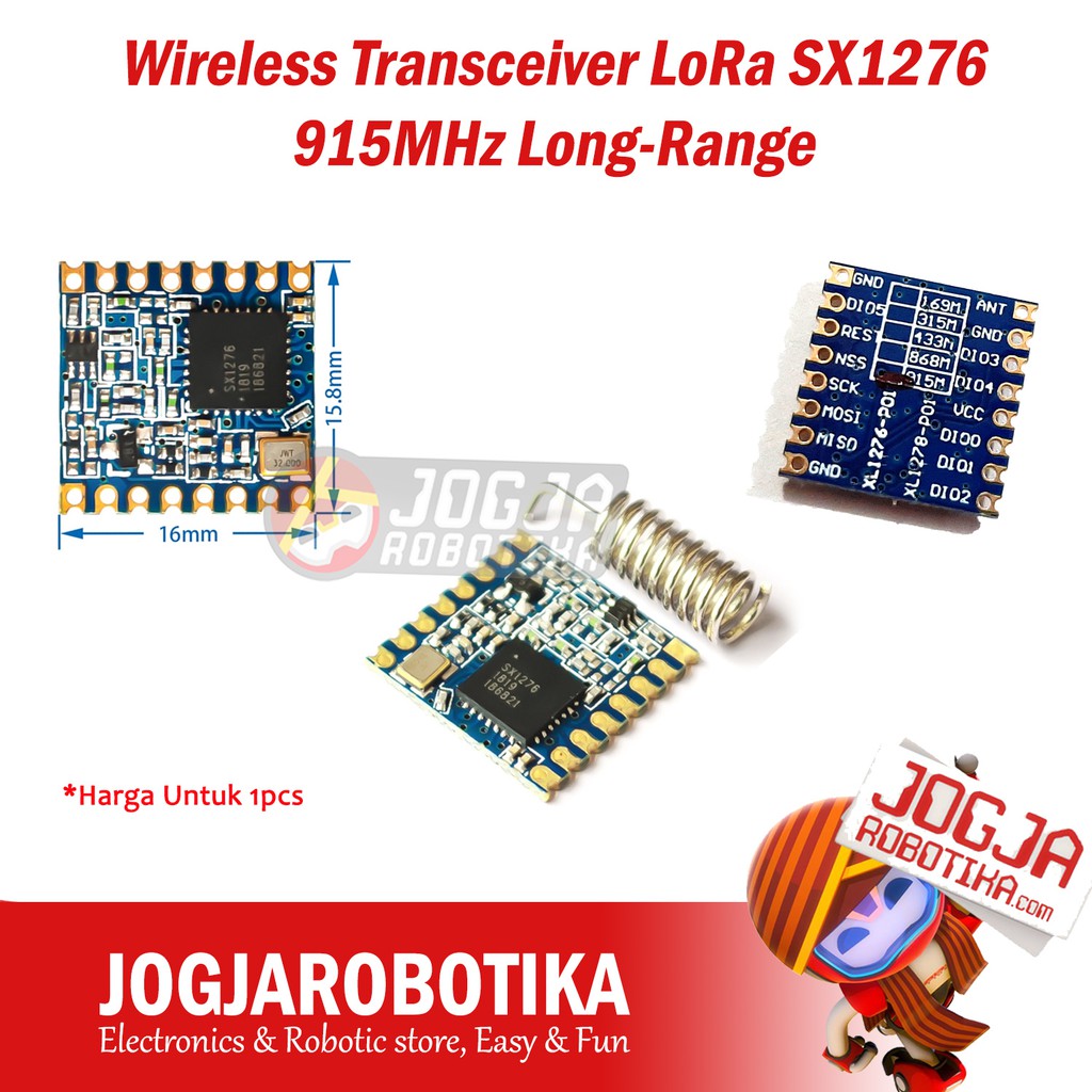 Jual Wireless Transceiver LoRa SX1276 915MHz 915 MHz Long-Range ...