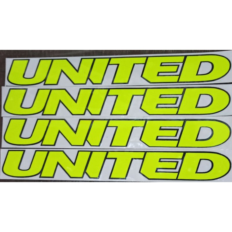 Jual Stiker Frame Sepeda UNITED Cutting Sticker Hijau Rosi | Shopee ...