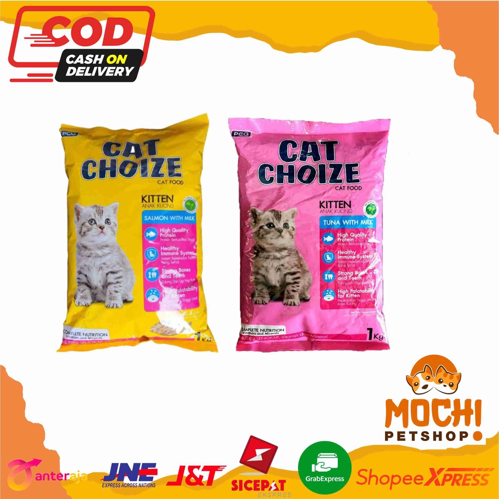 Jual CAT CHOIZE KITTEN 1KG Rasa Tuna dan Salmon Susu Makanan Kering ...