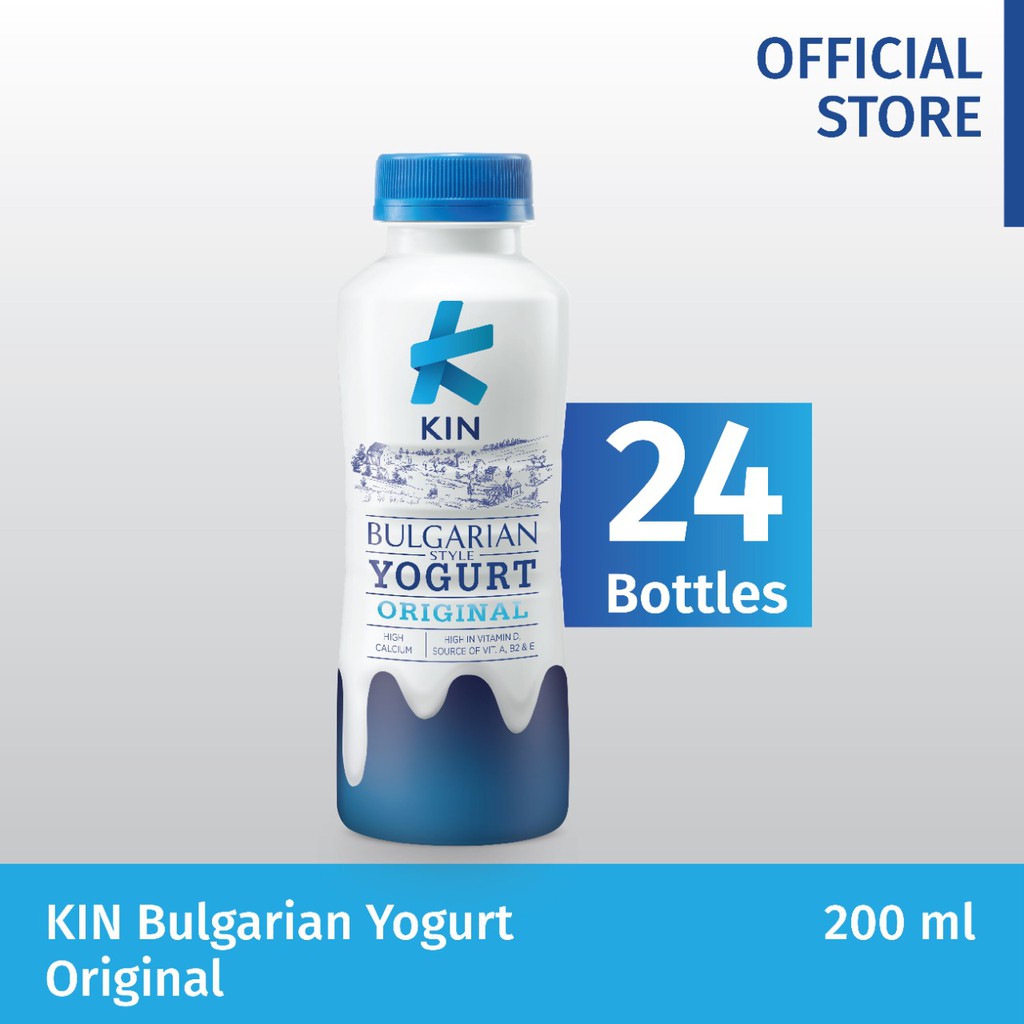 Jual KIN Bulgarian Yogurt Original 24x200 ml | Shopee Indonesia