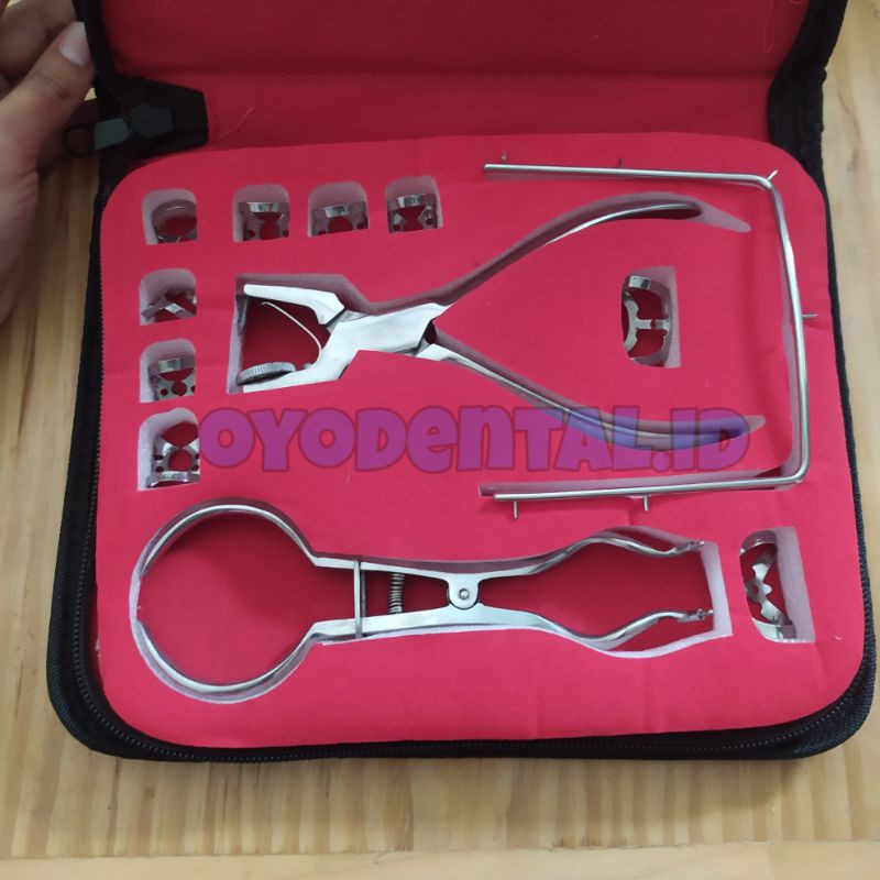 Jual dental rubber dam kit / rubber dam set / frame rubberdam clamp ...