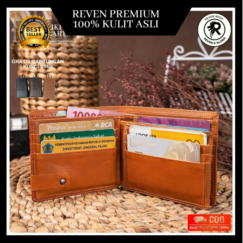 Jual Reven Premium Wallet Dompet Lipat Pria Bahan Kulit Asli Original ...