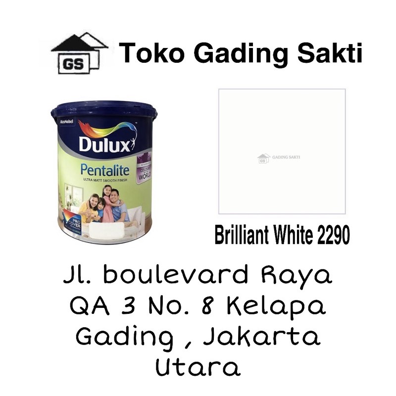 Jual Dulux Pentalite Brilliant White / BW Pail 20L | Shopee Indonesia