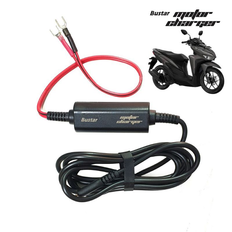 Jual BUSTAR Charger cas ces HP dari aki motor 12v to USB 5v 3.1A gojek ...