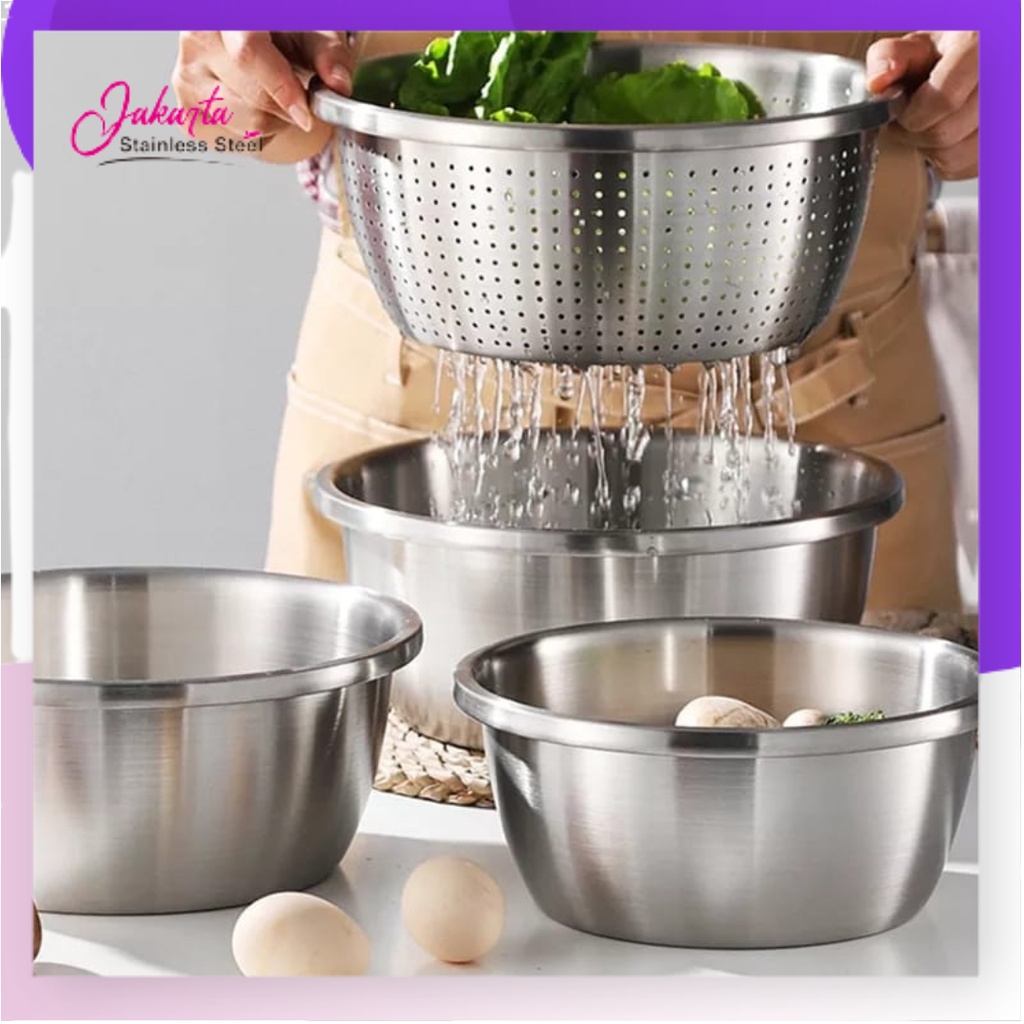 Jual JSS - Baskom Lubang Stainless Baskom Baskom Saringan Baskom ...