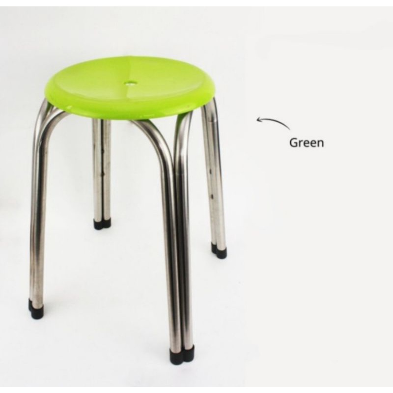 Jual kursi baso bulat stainless warna/bangku bulat stainless steel anti ...