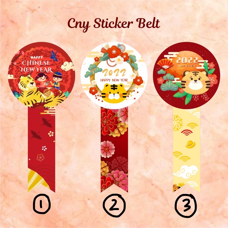 Jual STICKER SEGEL / SEAL / BELT IMLEK CNY 2022 CHINESE NEW YEAR 034 ...