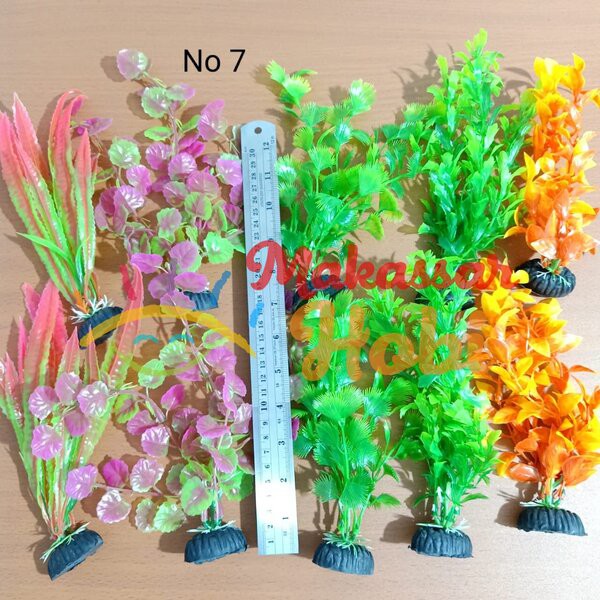 Jual Tanaman No 7 Hiasan Aksesoris Aquarium Akuarium Plastik Tinggi 20 cm | Shopee Indonesia