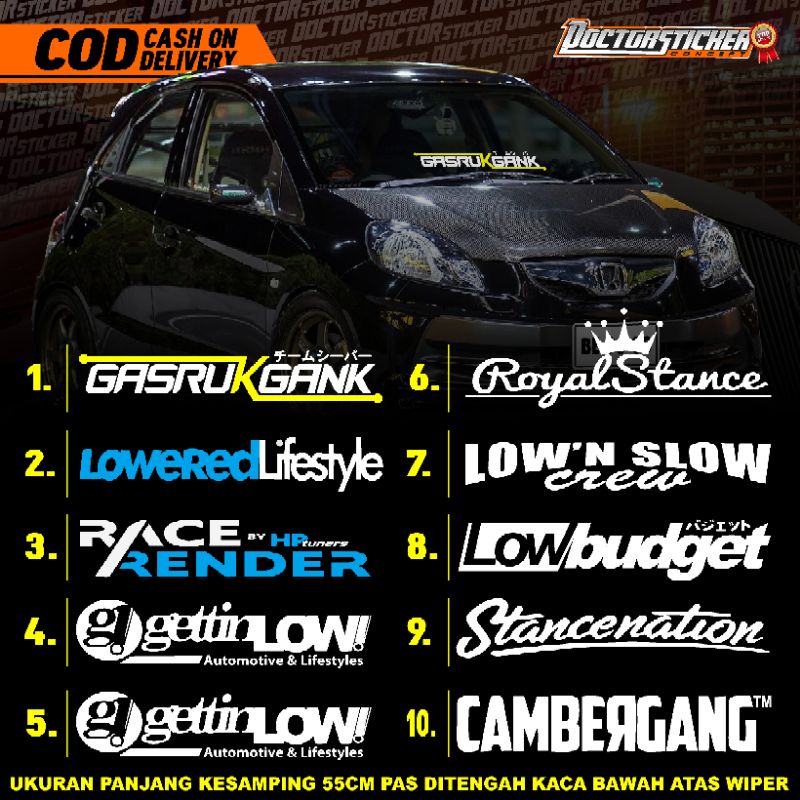 Jual Stiker Kaca Depan ALL Mobil Keren murah Berkawlitas | Shopee Indonesia