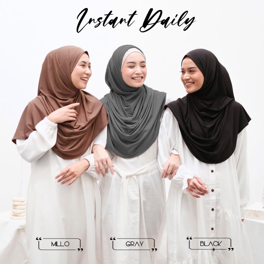 Jual Hijab Bergo Malay Jersey Premium Jilbab Kerudung Instan Khimar Daily Instant Non Pet Polos ...