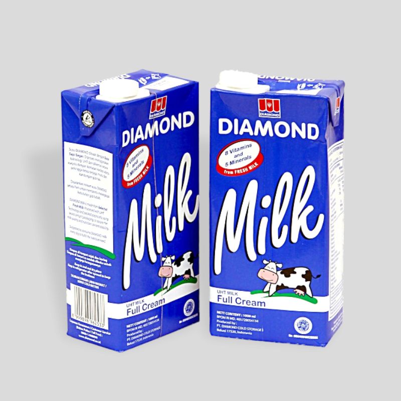 Jual Diamond Susu UHT Full Cream 1L Carton / Susu UHT / Susu Diamond ...