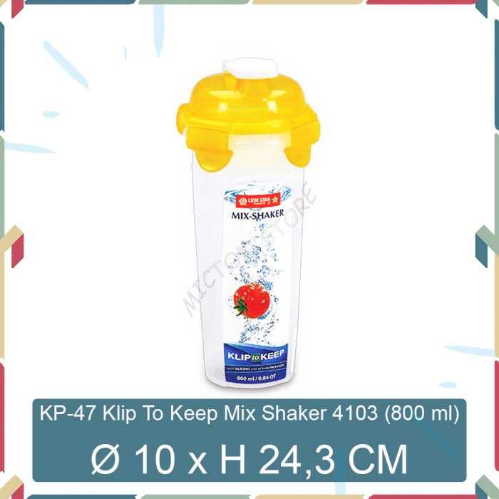 Jual MICTON Lion Star Botol Klip To Keep Mix Shaker 4103 800ml KP-47 3 ...