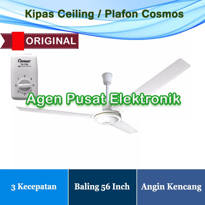 Jual Kipas Angin Ceiling Fan Cosmos 56-CBA Baling 56 Inch Plafon Atap ...