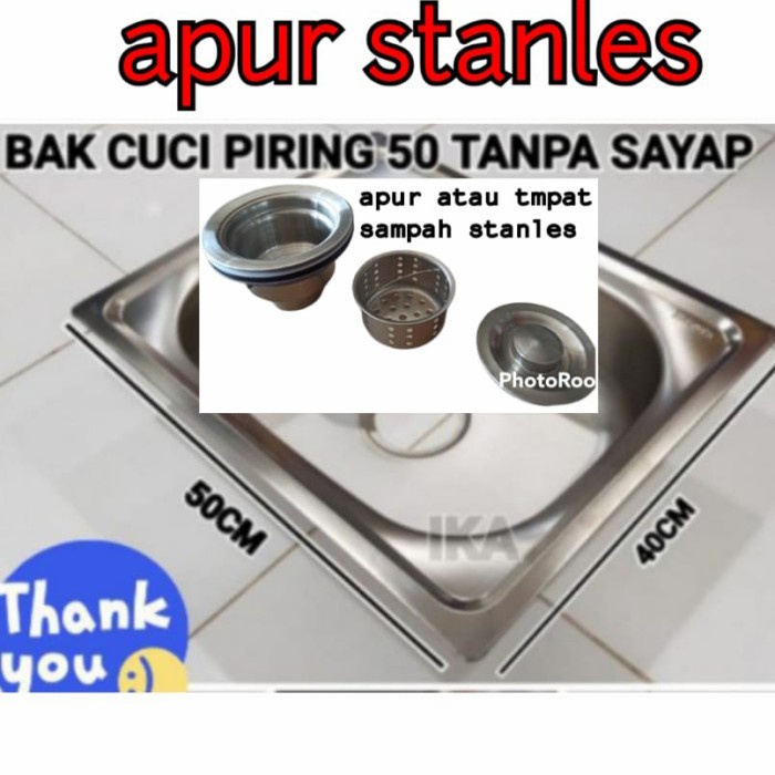 Jual Eklusif Bak Cuci Piring Stainless + Apur / Kran Cuci Piring ...