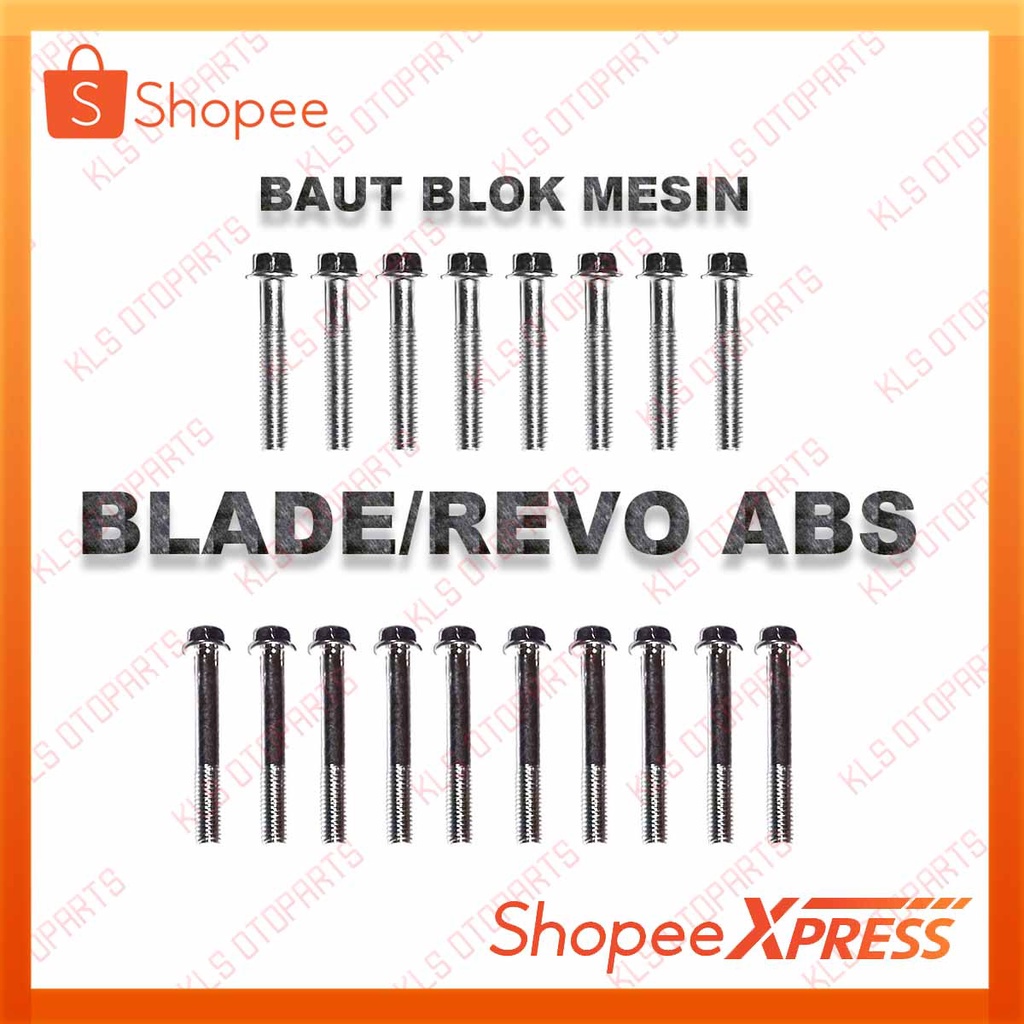 Jual 1 Set Baut Baud Blok Mesin Crankcase Kiri Kanan Honda Blade / REVO ABS/ FI | Shopee Indonesia