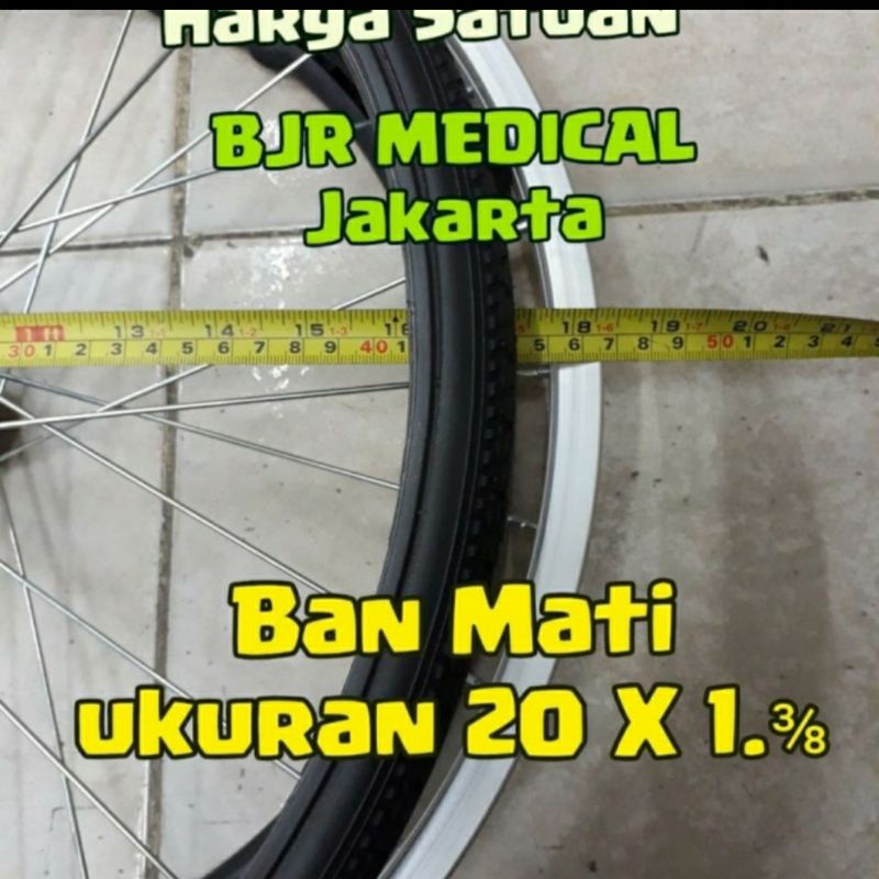 Jual Ban Mati Kursi Roda Ukuran 20x1 3/8 Ban Belakang Seperpat Kursi ...