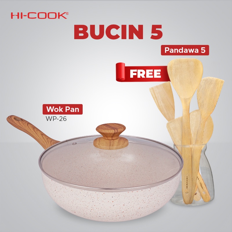Jual Paket Bucin 5 - Hi-cook Wook Pan WP-26 + Set Sutil Pandawa 5 ...