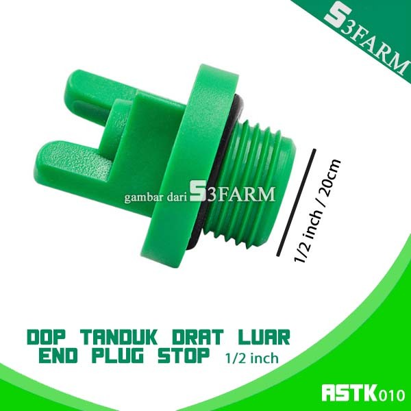 Jual Tutup Kran Dop Drat Luar Plug PPR PVC Blind Cap Seal Tanduk 1/2 ...