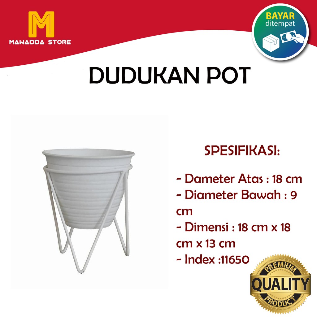 Jual Dudukan Pot Bunga Besi Tawon Ukuran Diameter 18 cm | Shopee Indonesia