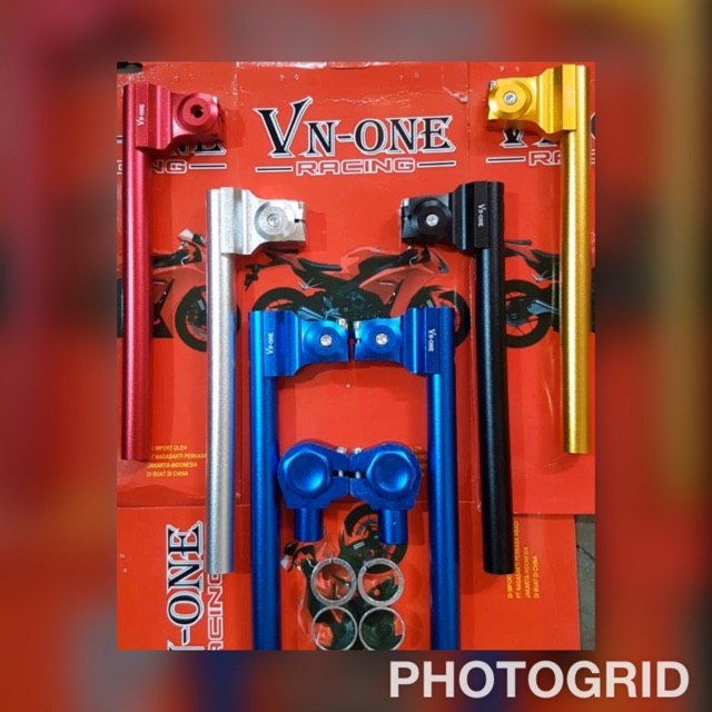 Jual ( 1 SET ) STIR STANG JEPIT MOTOR DRAG UNIVERSAL 15 DERAJAT / STANG ...