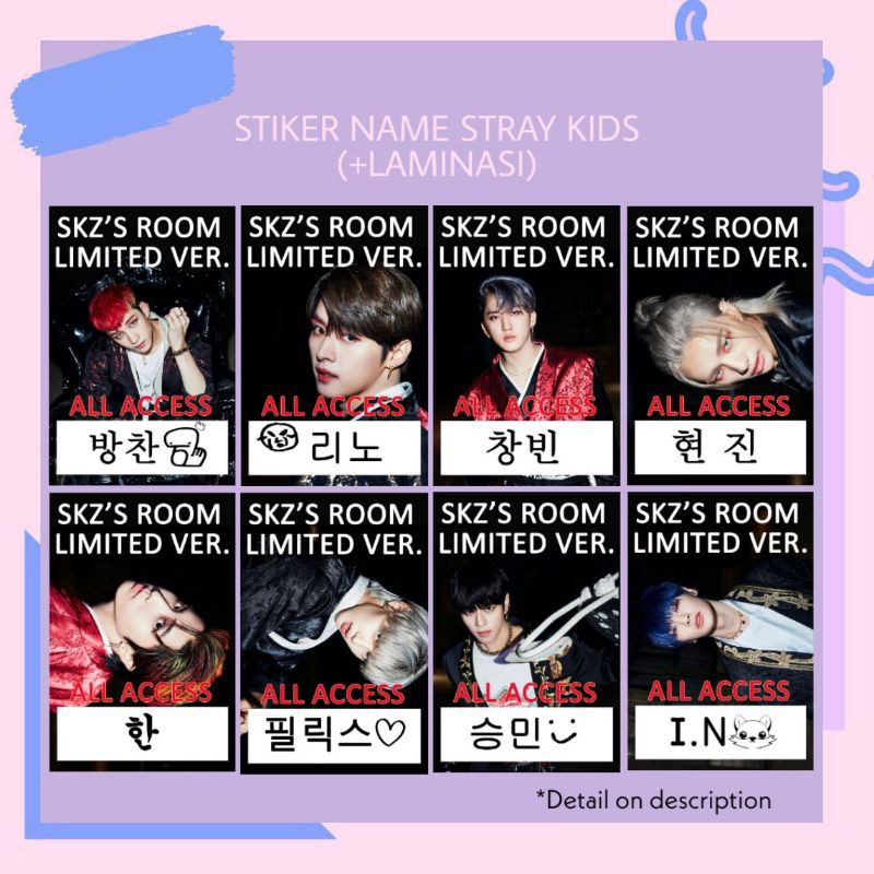 Jual STIKER NAME STRAY KIDS (+LAMINASI) | Shopee Indonesia