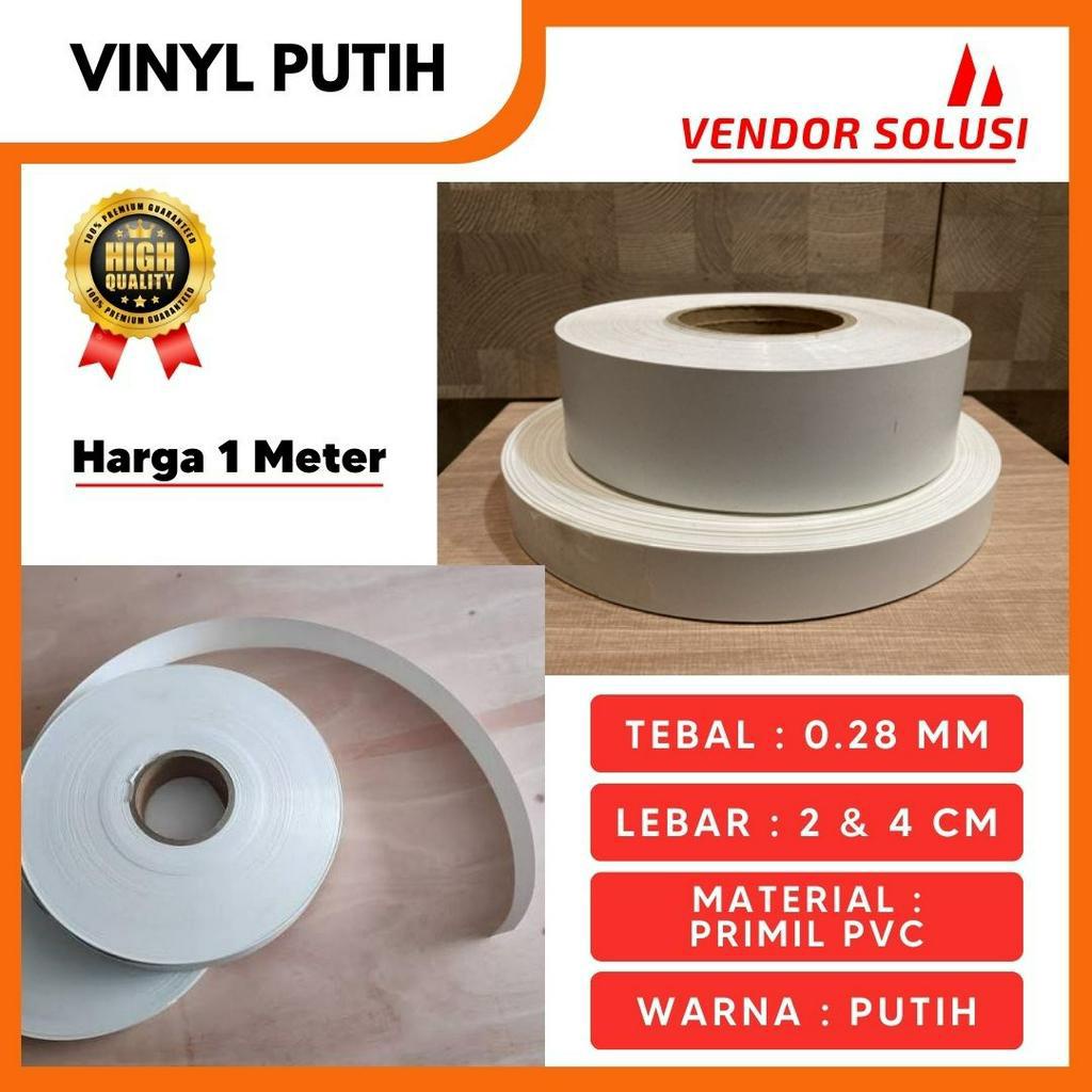 Jual Vinyl Putih Foll Laminates Meteran 2 4 cm Edging Furniture Huben ...
