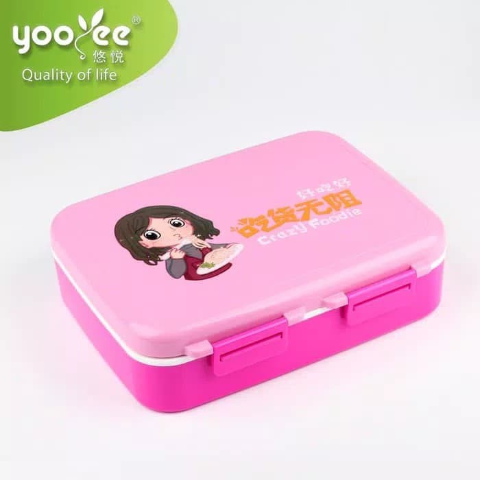 Jual Yooyee Lunch Box Anti Tumpah 6 sekat Yooyee 608 | Shopee Indonesia