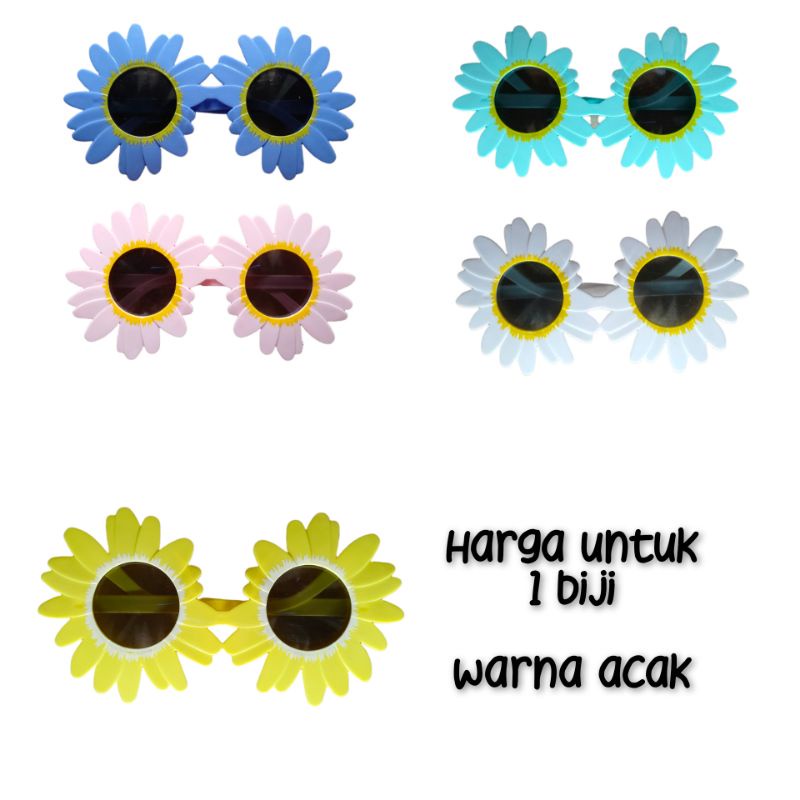 Jual kacamata kaca mata ulang tahun model bunga matahari lucu dan unik ...