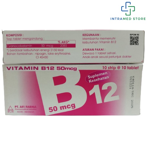 Jual banda aceh Per box Vitamin B12 , B1 , B complek , C dan B6 50 mcg ...