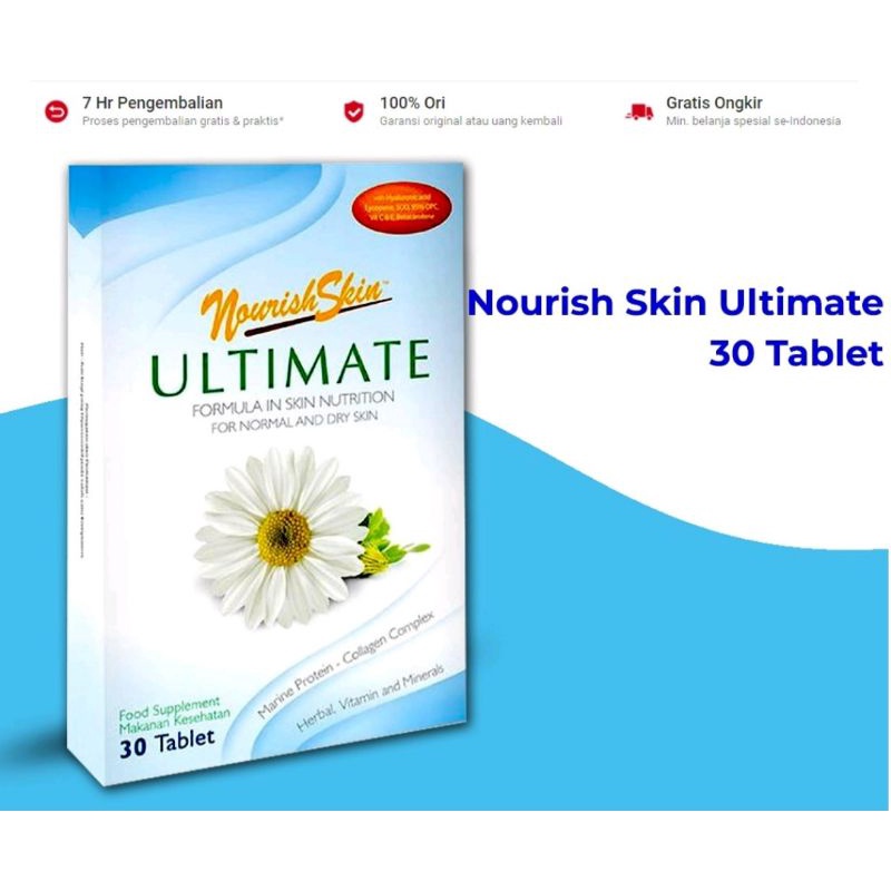 Jual Nourish Skin Ultimate made USA isi 15 / 30 / 60 Tablet 100 % ori ...