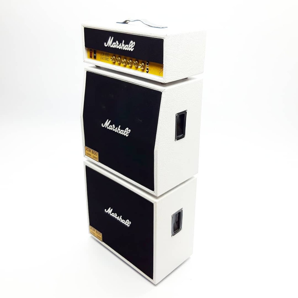 Jual Miniatur Amplifier Sound Marshall JCM 800 3 Stack Putih ...