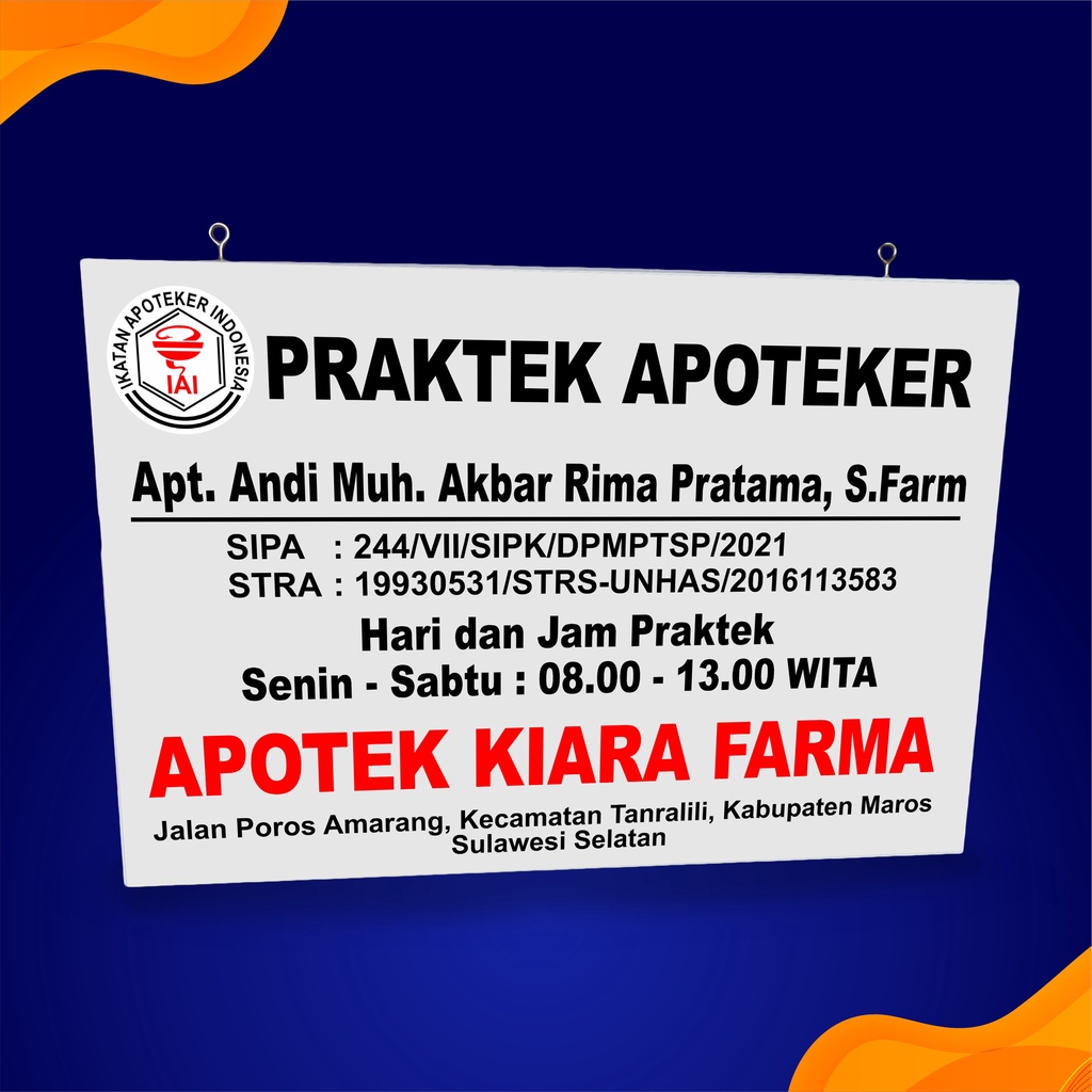 Jual PAPAN NAMA APOTEK / APOTEKER | Shopee Indonesia