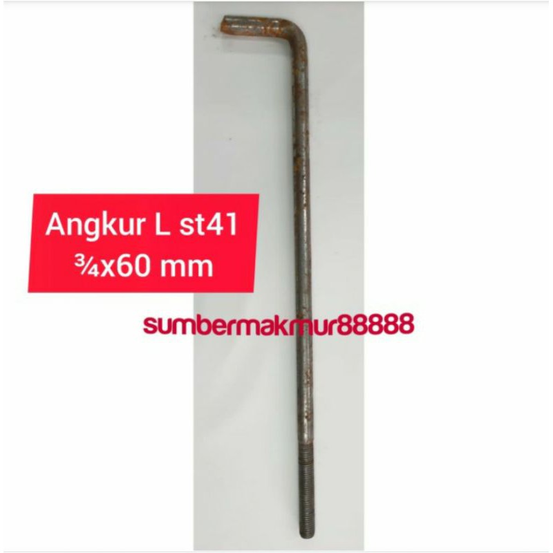 Jual Angkur L St41 Body Gemuk 3/4 x 60 mm | Shopee Indonesia