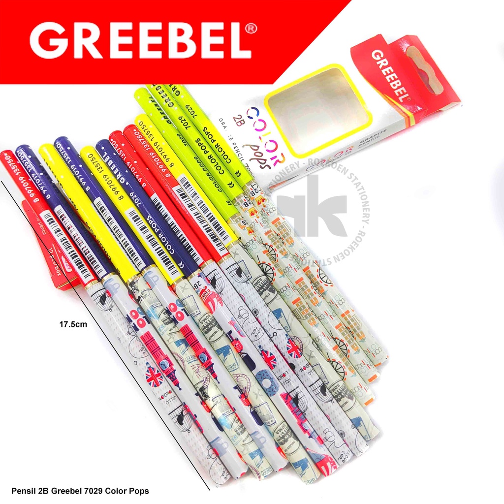 Jual Greebel Hexagonal Pensil 2B Fancy 7029 Color Pops Separo | Shopee ...