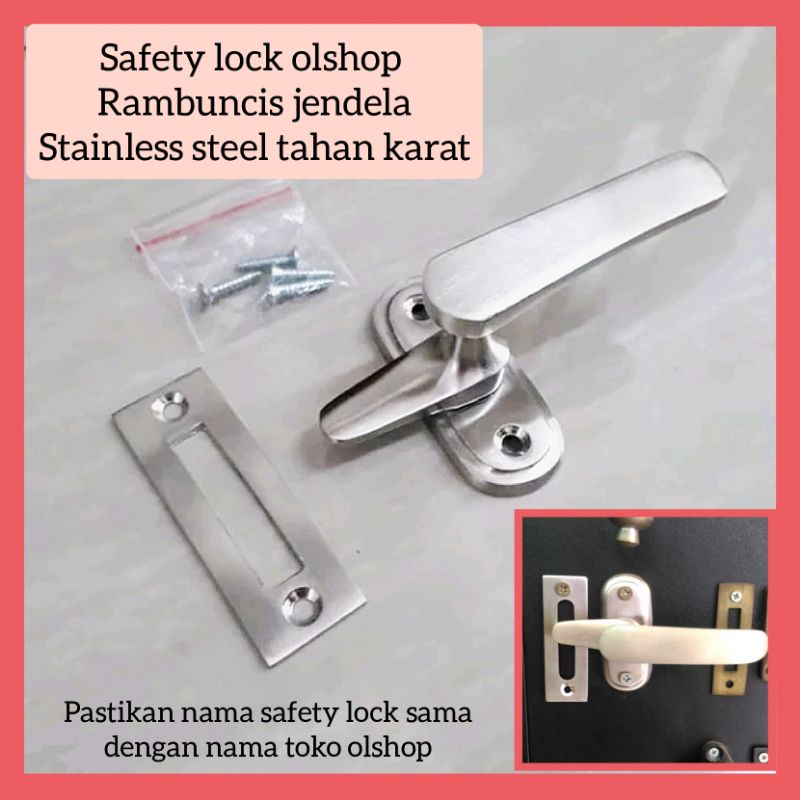 Jual rambuncis Grendel jendela stainless steel | Shopee Indonesia