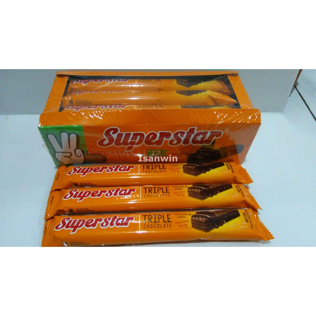 Jual Superstar Triple Choco Wafer 18gr (Isi 12 Pcs) | Shopee Indonesia