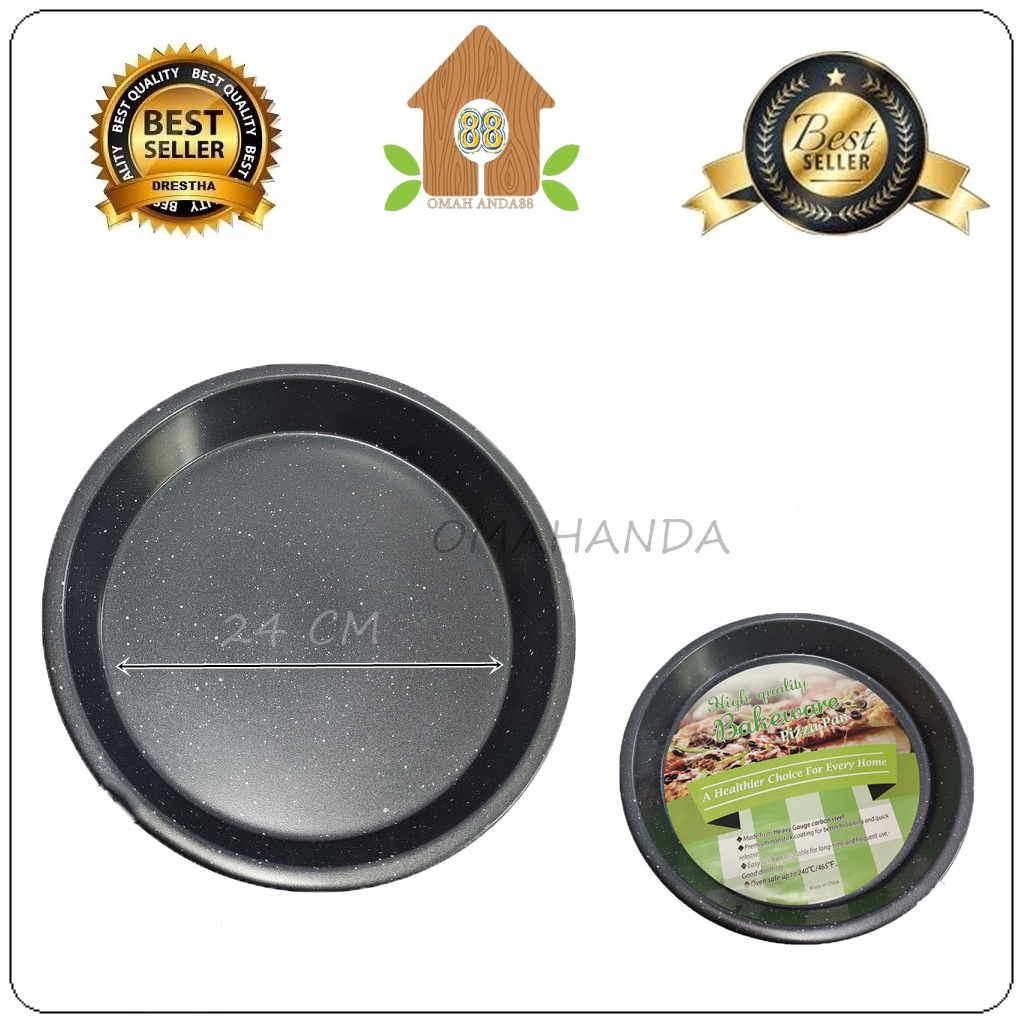 Jual Omahanda88 Pizza Pan Bulat Loyang Pizza Lingkaran 24CM PP-MS8226 ...