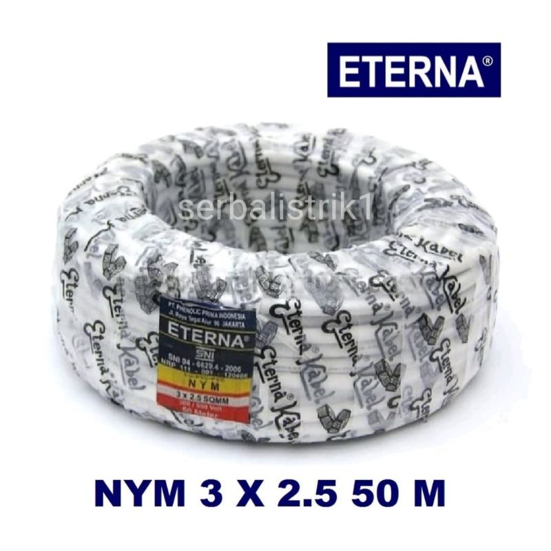 Jual KABEL ETERNA NYM 3x2, 5 50M FULL | Shopee Indonesia