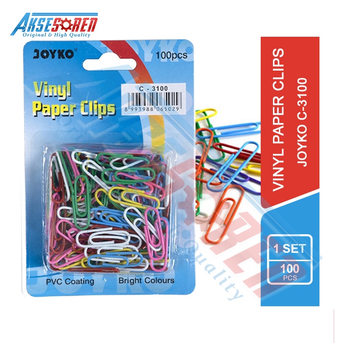 Jual PAPER CLIPS JOYKO [C-3100/100 PCS] / KLIP PENJEPIT / CLIP KERTAS ...