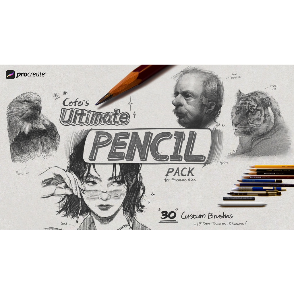 Jual Procreate Brush - Realistic Ultimate Pencil Pack | Shopee Indonesia