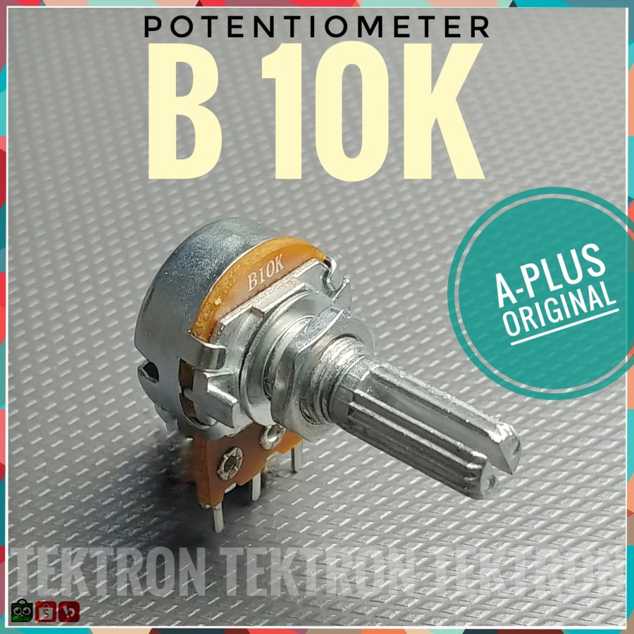 Jual Potentiometer Aplus B10K Potensio A-plus Asli Original 10Kohm Mono ...