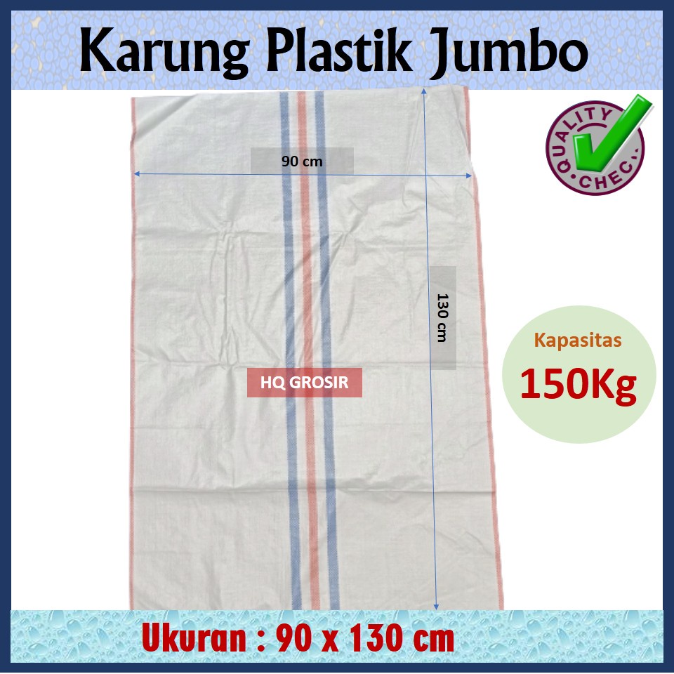 Jual Karung Plastik Premium Polos Baru 90x130 cm Karung Packing 150Kg ...