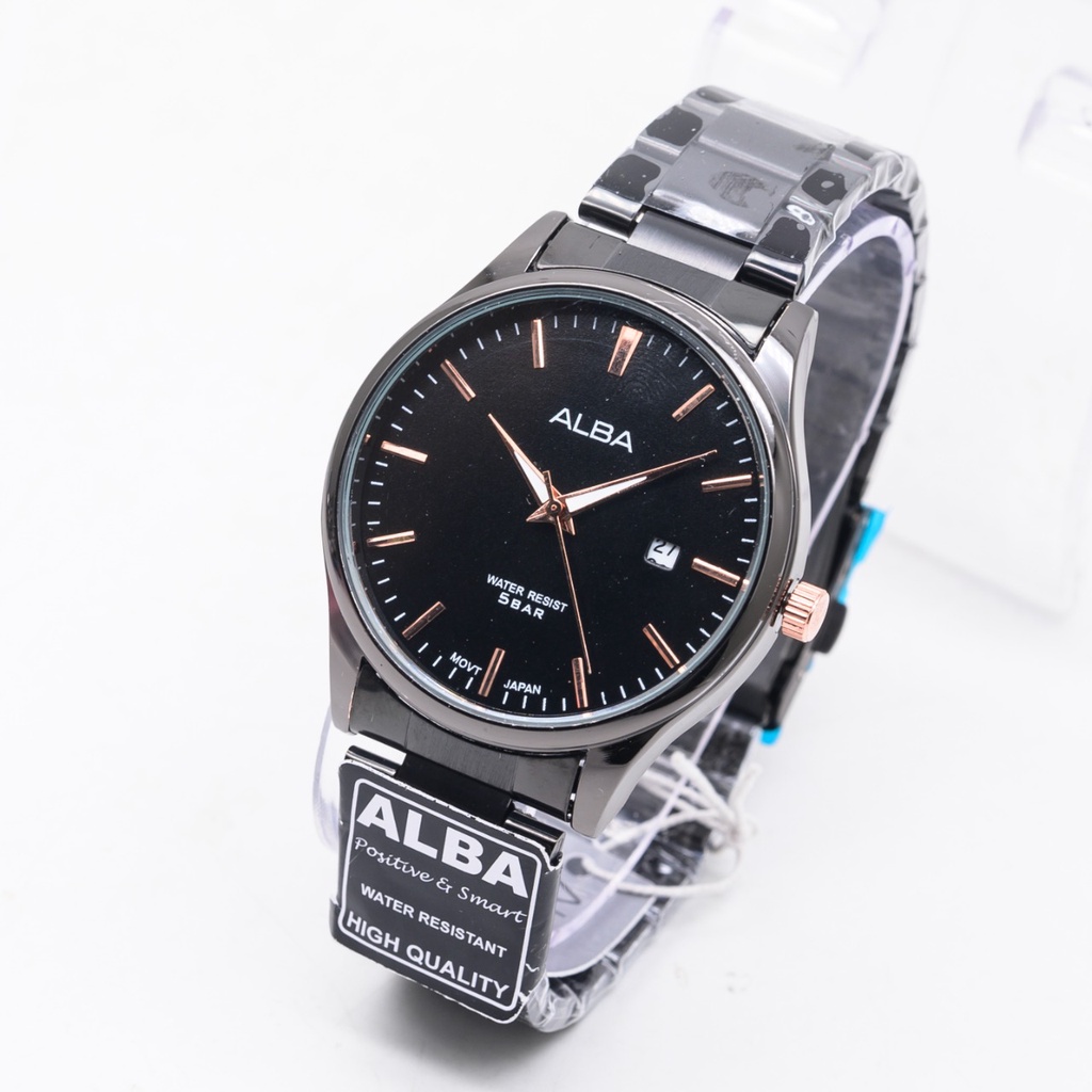 Jual Jam Tangan Pria ALBA 4055 Classic Strip Rantai | Shopee Indonesia