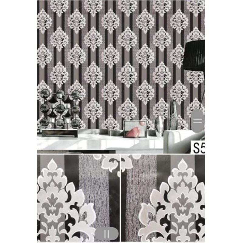 Jual Wallpaper 10meter Motif Batik Garis Hitam | Shopee Indonesia