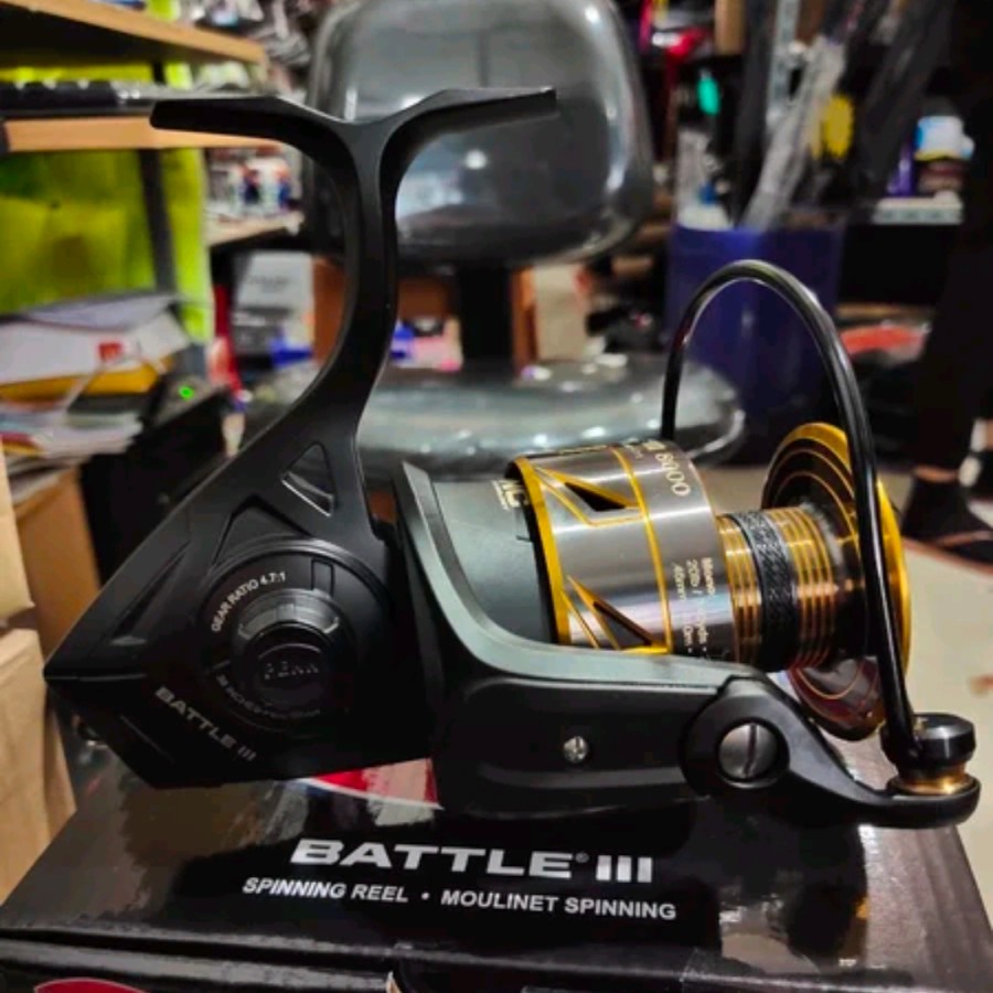 Jual reel penn battle III gold 8000 power handel | Shopee Indonesia