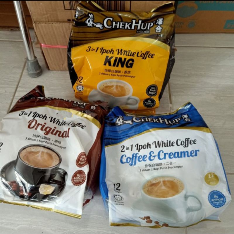Jual LL - kopi CHECKUP CHEK HUP IPOH WHITE COFFEE INSTANT 2IN1 3IN1 CHECKUP KING | Shopee Indonesia