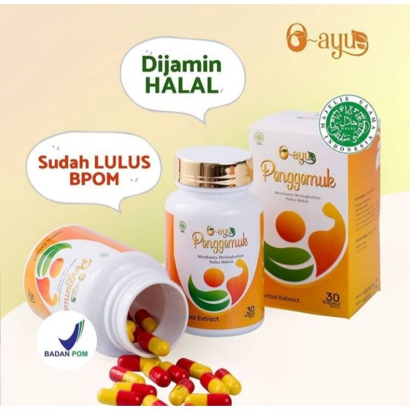 Jual O-AYU Obat Herbal Penggemuk Badan Bpom - Obat Gemuk - Vitamin ...