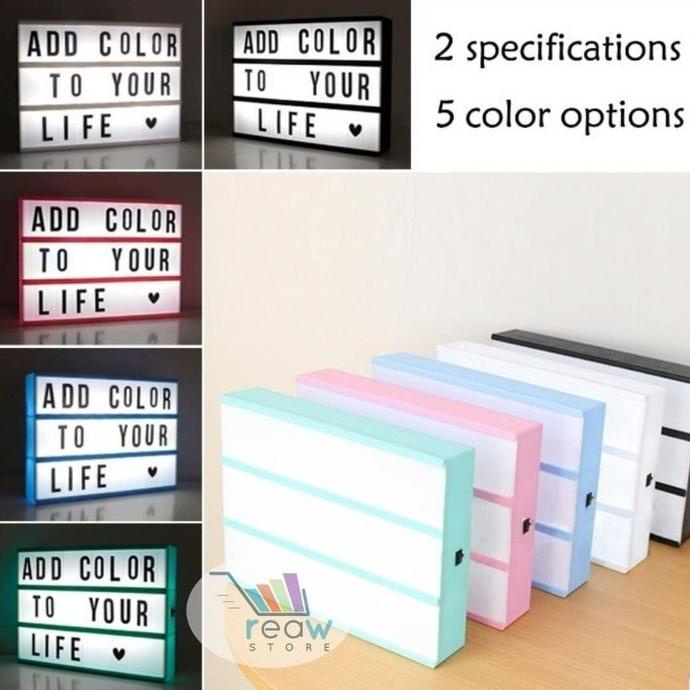Jual DIY Cinema Light Box Letter LED Kotak Lampu Dekorasi Huruf DIY ...