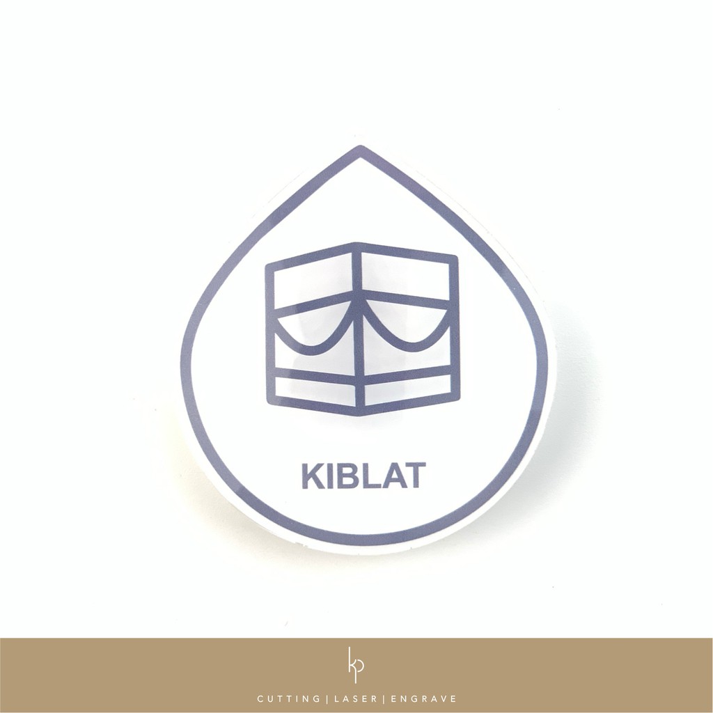 Jual Kiblat Sign / Penanda arah Kiblat - Akrilik UV PRINT | Shopee ...