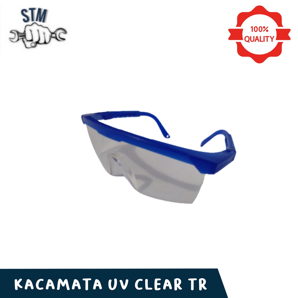 Jual Kacamata UV Clear , Industrial Safety TR / Kacamta Safety Merk TORA | Shopee Indonesia